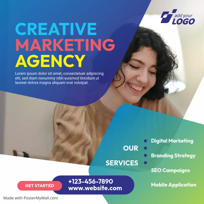 Creative Marketing Agency Ad Template | PosterMyWall