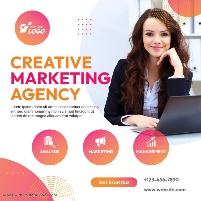 Creative Marketing Agency Ad Template | PosterMyWall