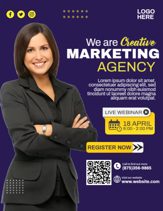 Creative Marketing Agency Ads Template | PosterMyWall