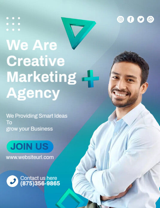 Creative Marketing Agency Template | PosterMyWall