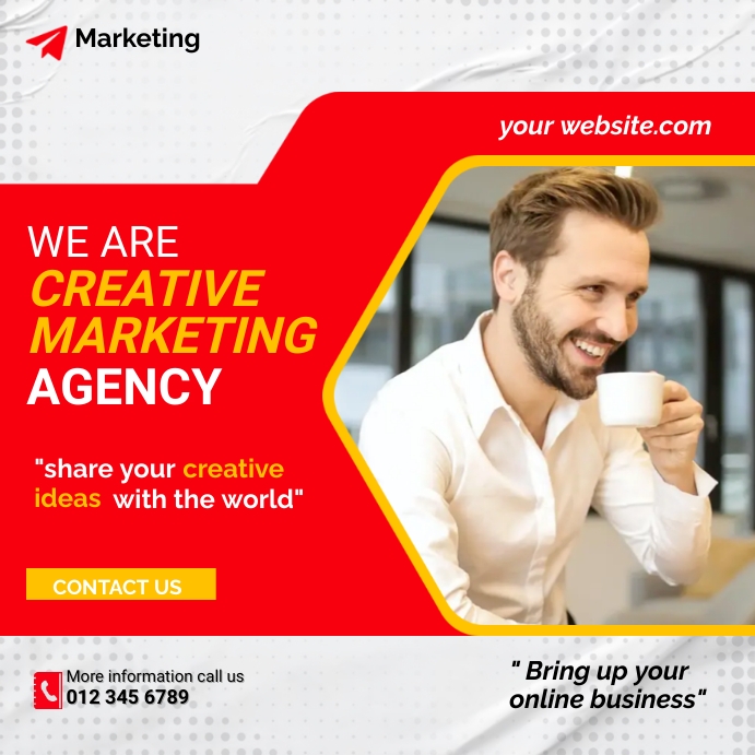 Creative Marketing Agency Template | PosterMyWall