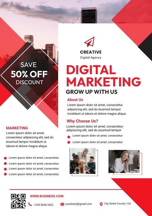 Creative Marketing Agency Template | PosterMyWall