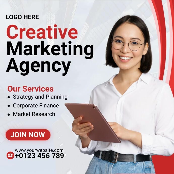 Creative Marketing Agency Template | PosterMyWall