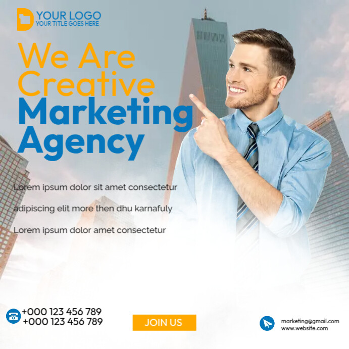 Creative Marketing Agency Template | PosterMyWall