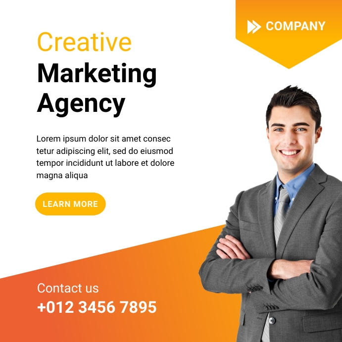 Creative Marketing Agency Template | PosterMyWall