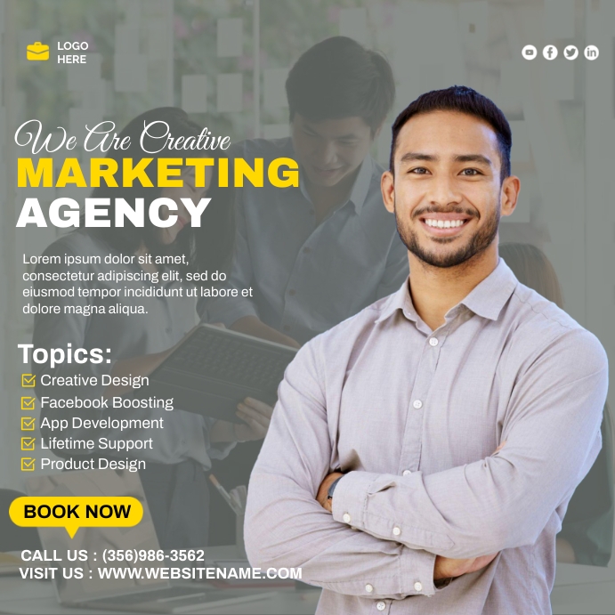 Copia de Creative Marketing Agency Topic | PosterMyWall