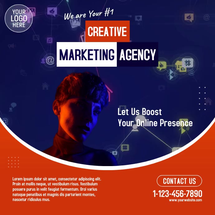Creative Marketing Agency Video Ad Template | PosterMyWall