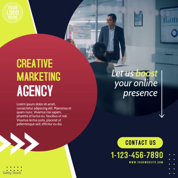 Creative Marketing Agency Video Ad Template | PosterMyWall
