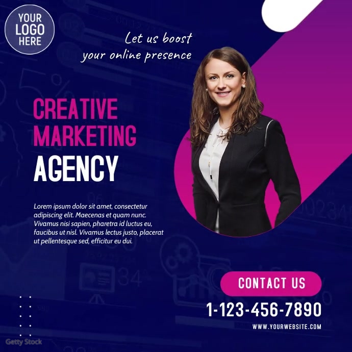 Creative Marketing Agency Video Ad Template | PosterMyWall