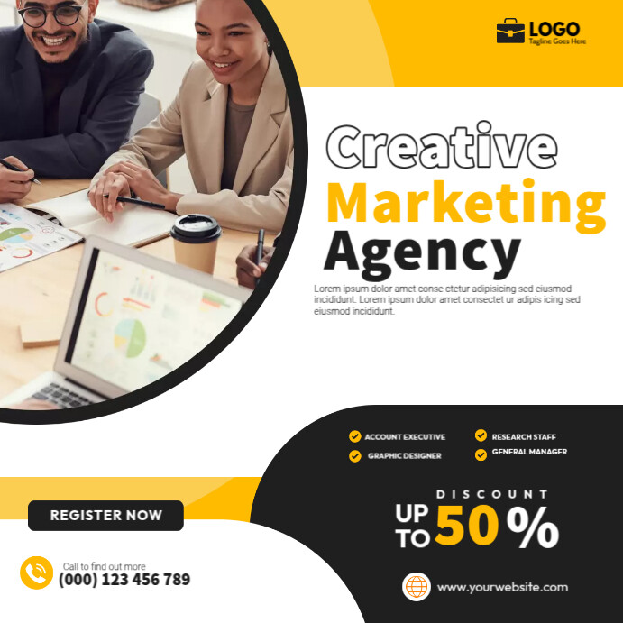 Creative Marketing Business Template | PosterMyWall