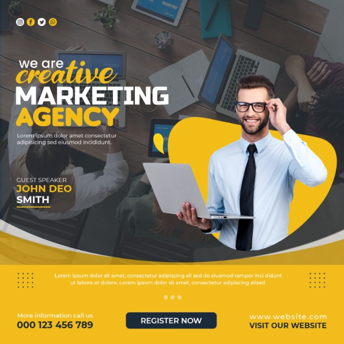 Creative marketing Template | PosterMyWall