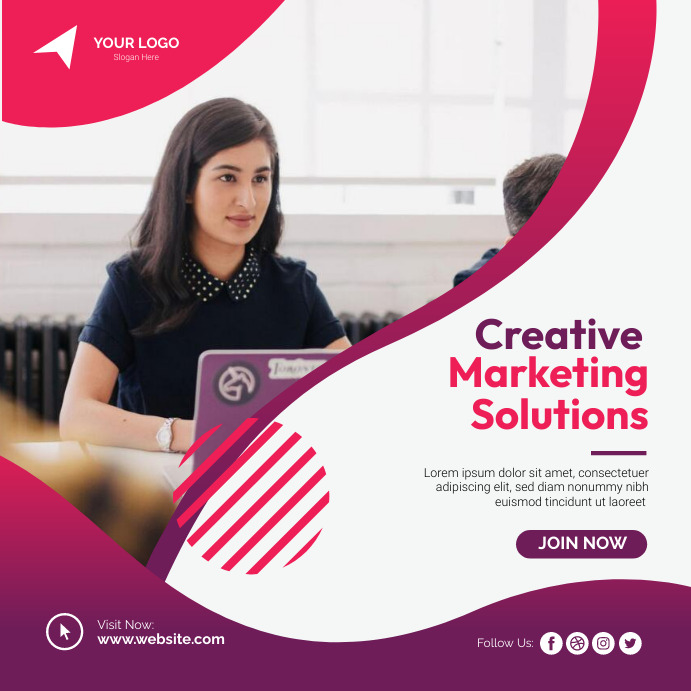 Creative Marketing Solutions Poster Template | PosterMyWall