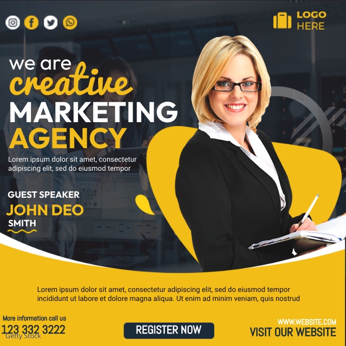 Creative Marketing Template | PosterMyWall