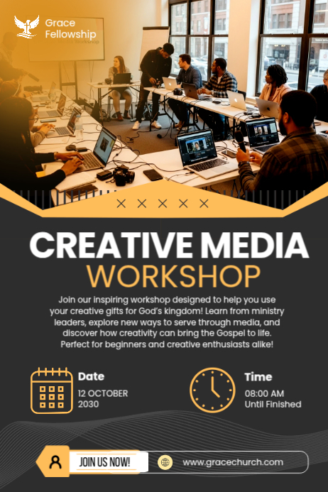 Creative Media Workshop Poster Template | PosterMyWall
