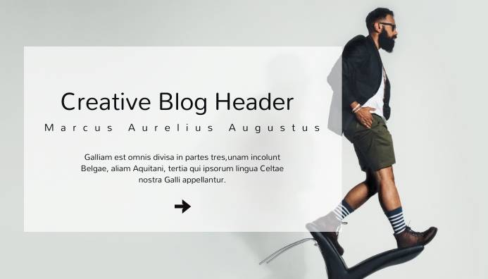 creative modern corporate blog header templat Template | PosterMyWall