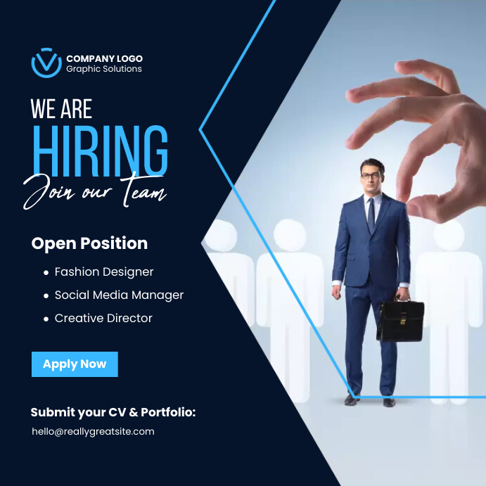 Creative Modern We Are Hiring Instagram Post Template | PosterMyWall