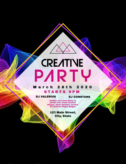 Creative party flyer Template | PosterMyWall