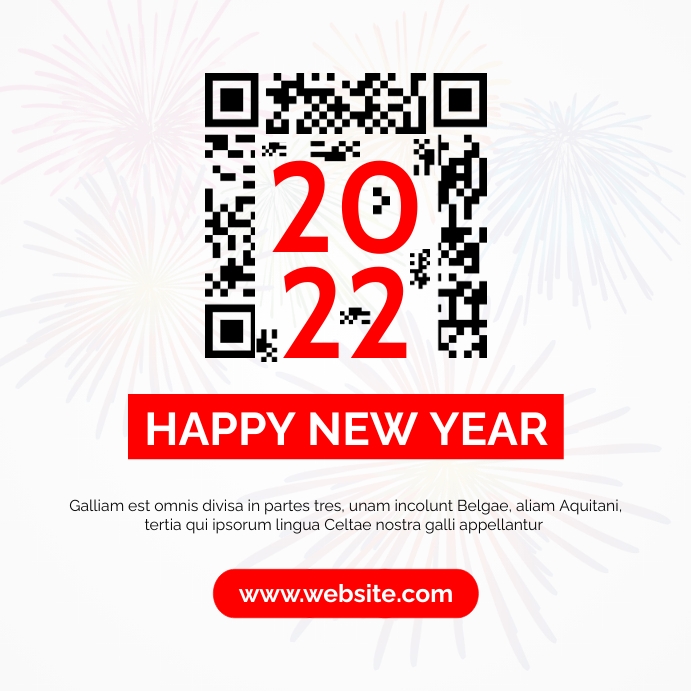 creative qr code happy new year advertisement Template | PosterMyWall