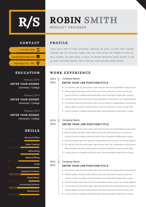 Creative Resume Template | PosterMyWall