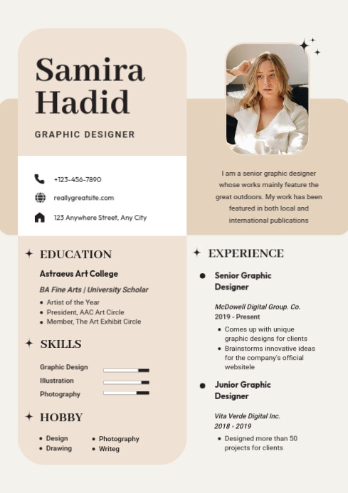 Modèle Creative Resume Template | PosterMyWall