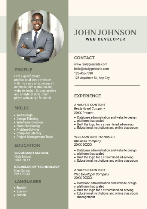 Creative Resume Template | PosterMyWall