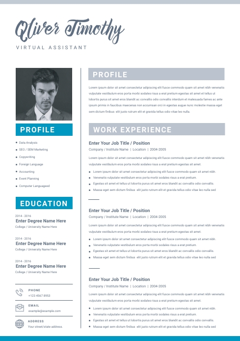 Copy of Creative Resume Template | PosterMyWall