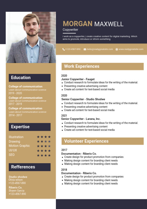 Creative Resume Template | PosterMyWall