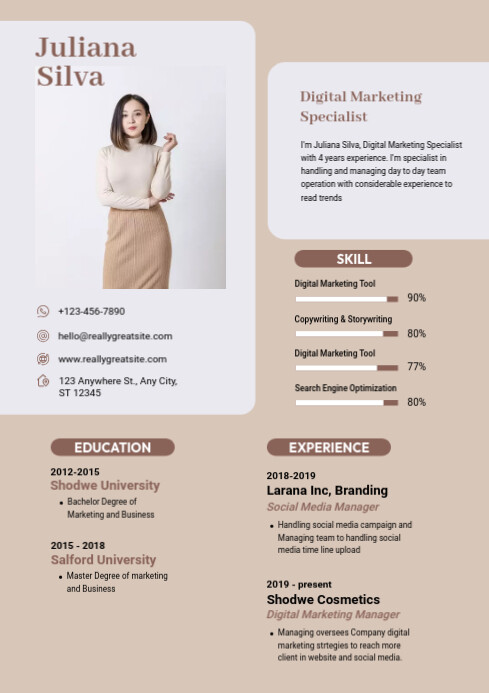 Creative Resume Template | PosterMyWall