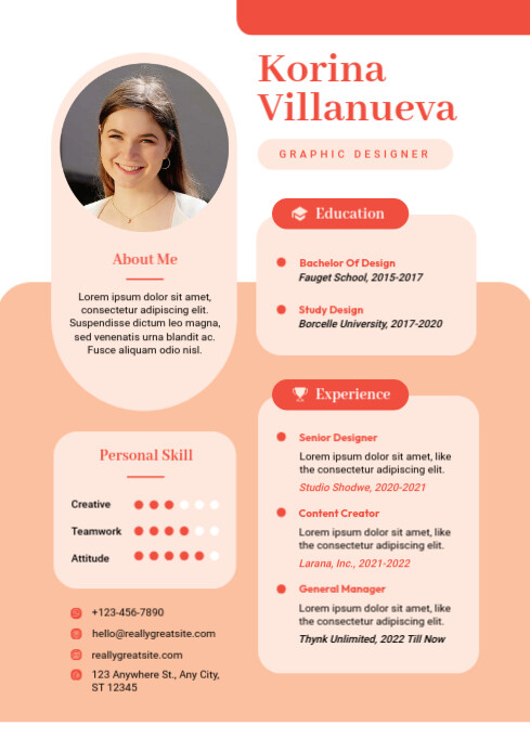 Creative Resume Template | PosterMyWall