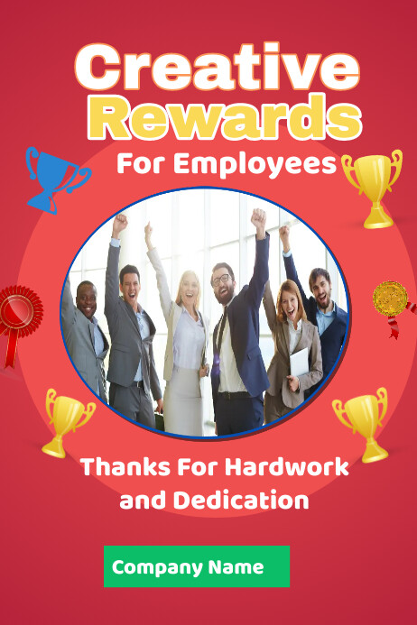 Creative rewards employees poster template | PosterMyWall