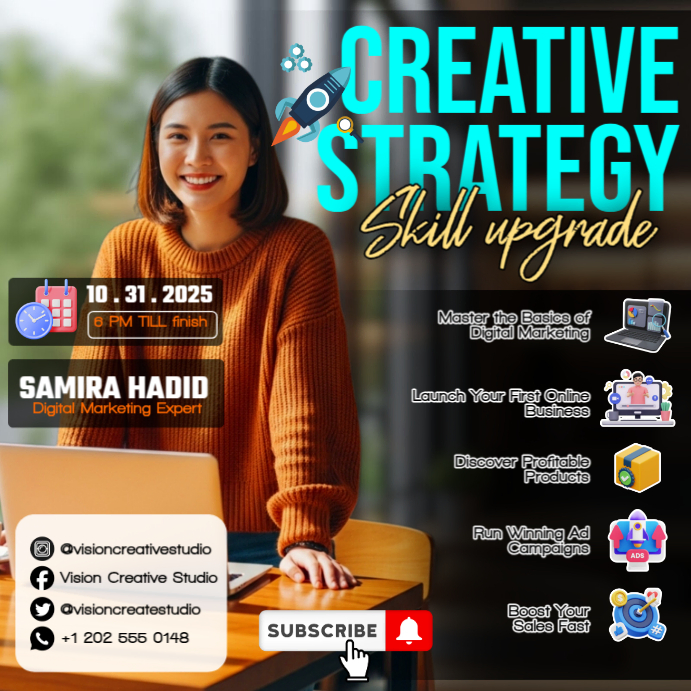 Creative Strategy Skill Upgrade Workshop Template | PosterMyWall