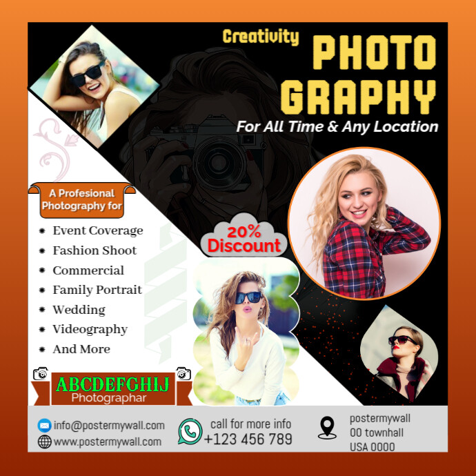 Creativity Photo Graphy Template | PosterMyWall