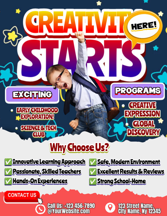 Creativity Starts Here – Where Learning Comes to Life Template | PosterMyWall