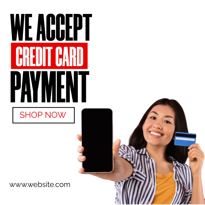 Credit card payment flyer Template | PosterMyWall