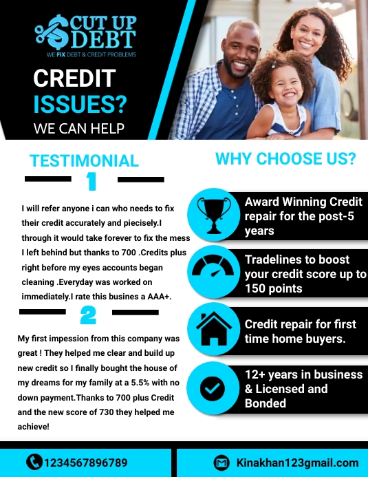 credit issues flyer Template | PosterMyWall