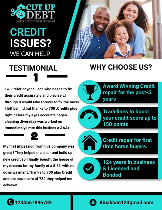 credit issues flyer Template | PosterMyWall