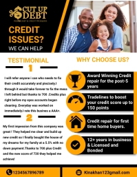 credit issues flyer Template | PosterMyWall
