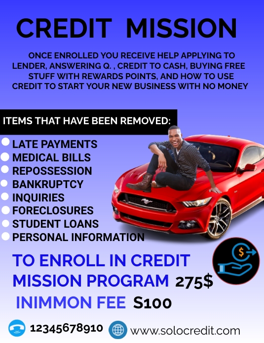 Credit mission flyer Template | PosterMyWall