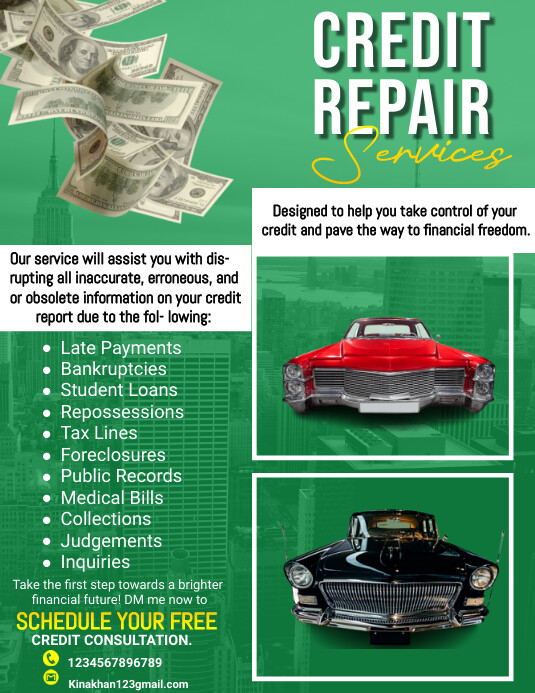 credit repair flyer, professional tax flyers, Template | PosterMyWall