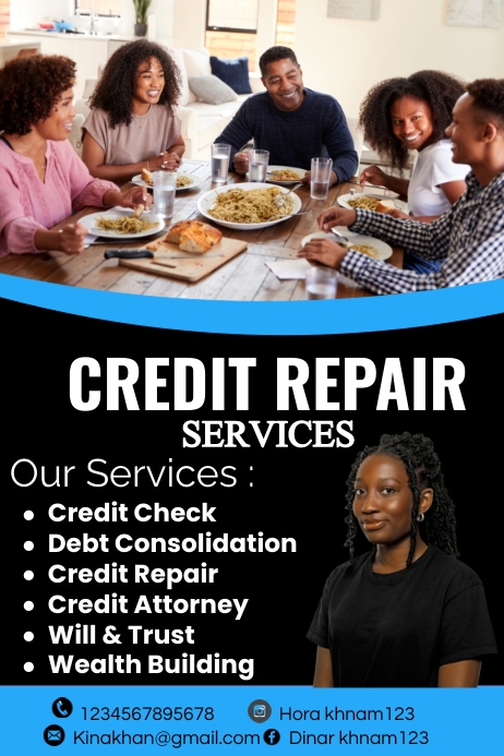 credit repair flyer, professional tax flyers, Template | PosterMyWall