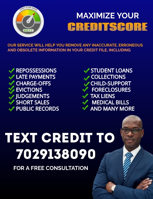 credit repair flyer Template | PosterMyWall