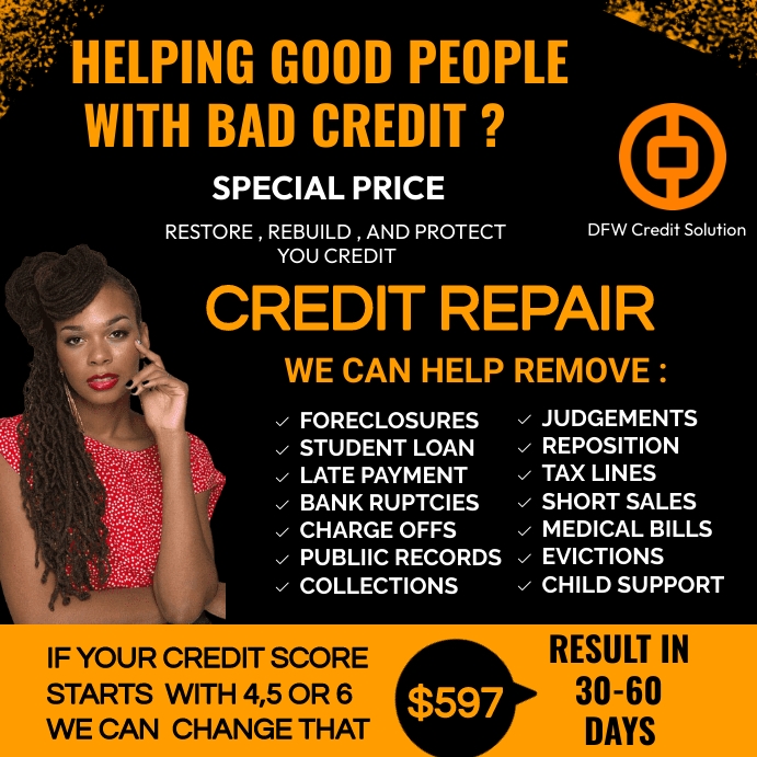 Credit repair flyer Template | PosterMyWall