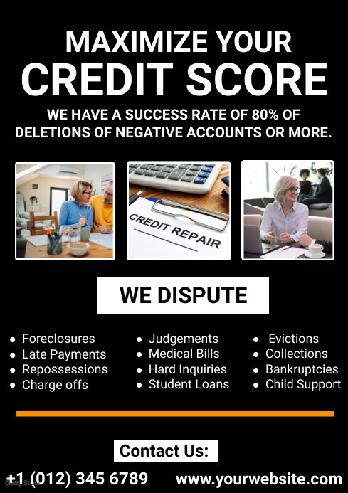credit repair flyer Template | PosterMyWall