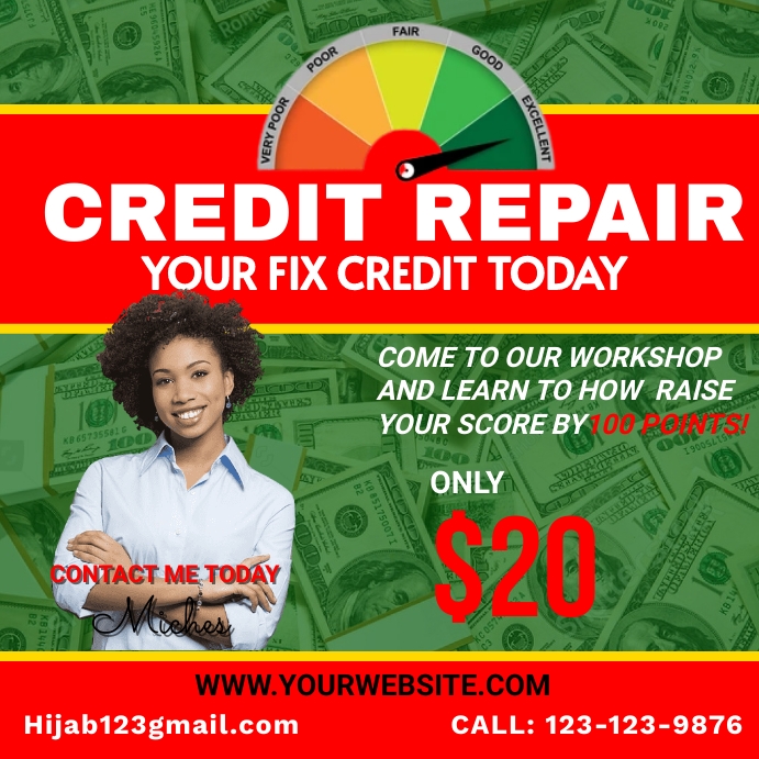 credit repair flyer template | PosterMyWall