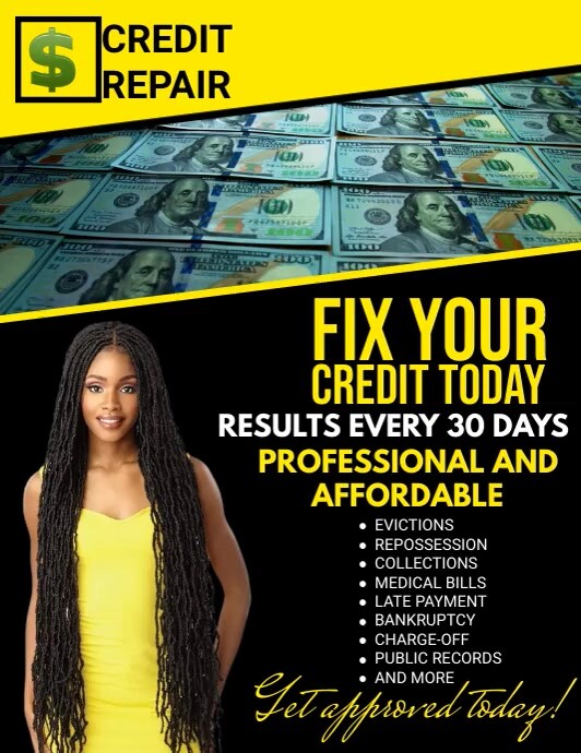 credit repair flyer template | PosterMyWall