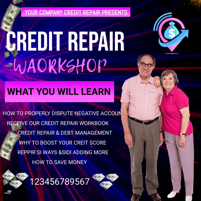 credit repair flyer template | PosterMyWall