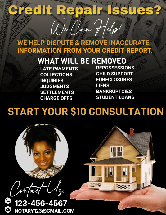 Copy of credit repair issues flyer | PosterMyWall