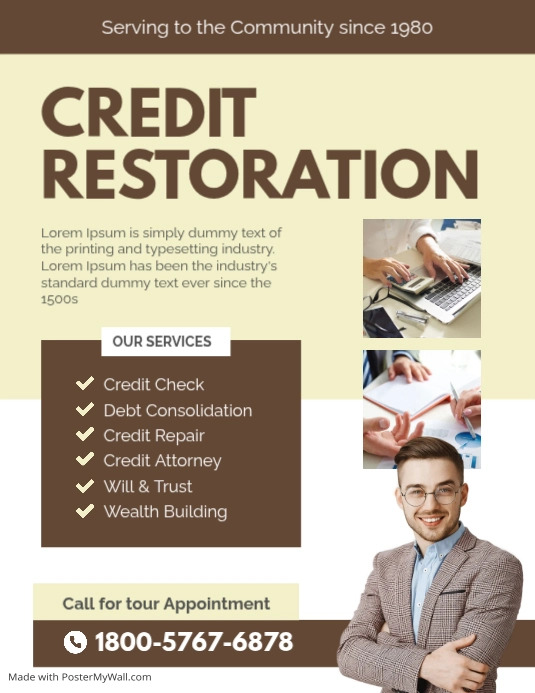 Credit Restoration Flyer template | PosterMyWall