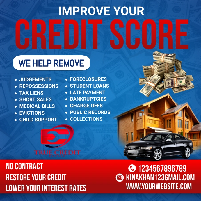 credit score flyer Template | PosterMyWall