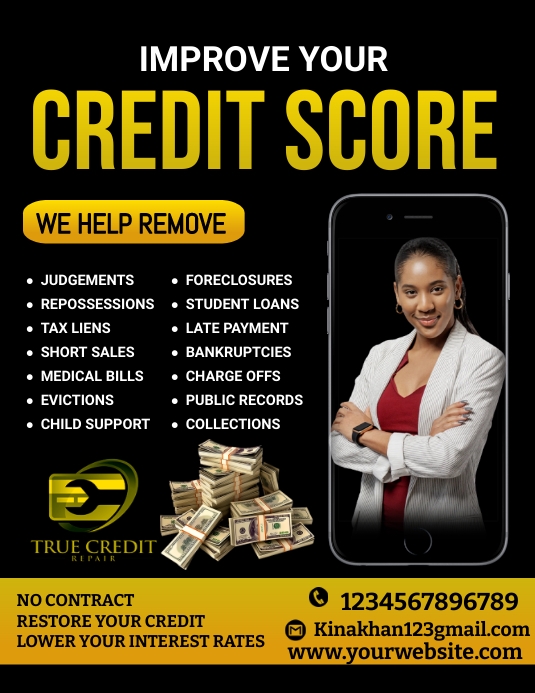 credit score flyer Template | PosterMyWall